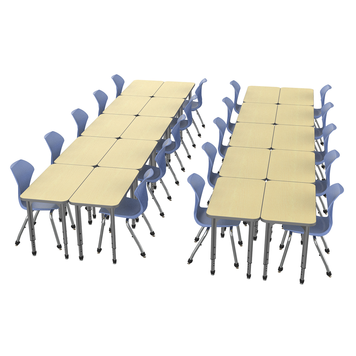 20 pk. - Apex Series Rectangle Student Desks - 36"W x 20"D & 14" Apex ...