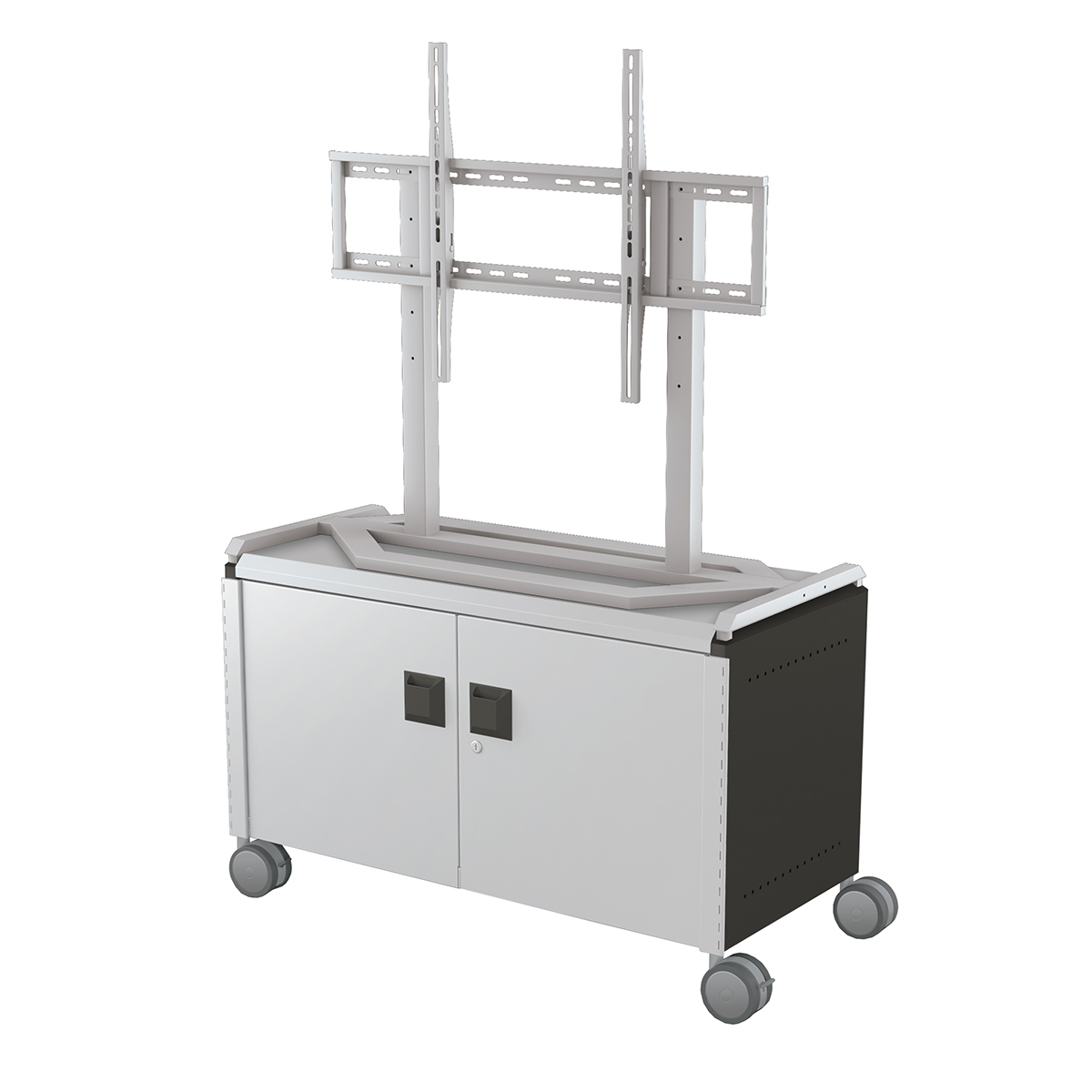 Compass Mobile Modular Cabinet with Doors, Shelves & TV Mount | Schools In