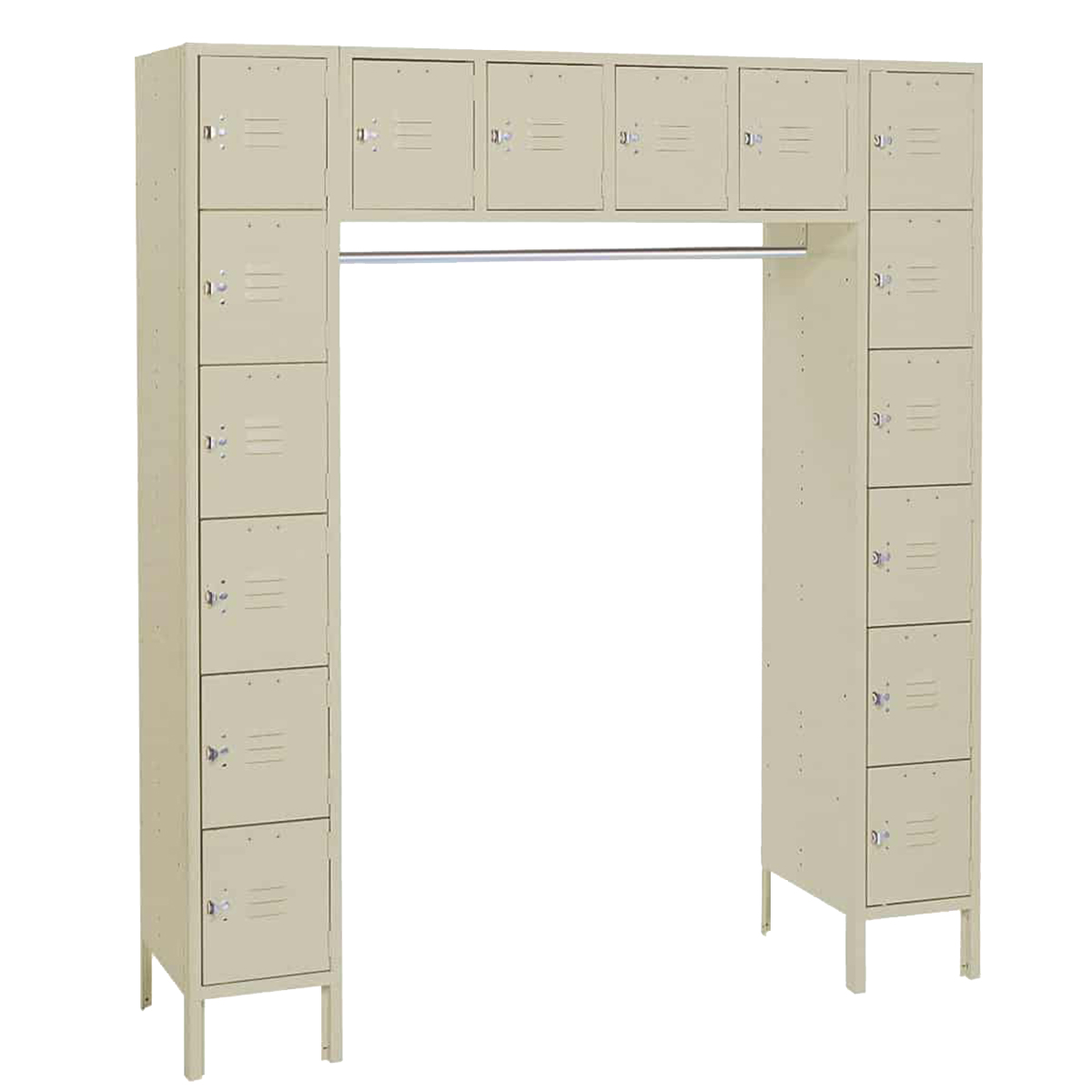 Lockerack 16-Person Box Lockers with Coat Rod - Ready to Assemble ...