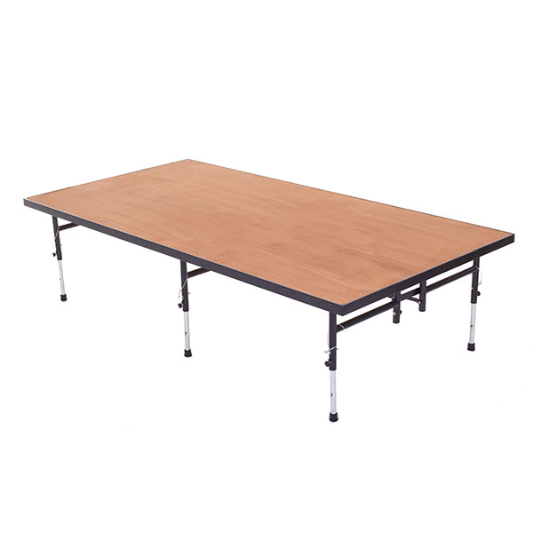 Dual-Height Hardboard Top Portable Stage - 8'L x 4'D x 16" or 24"H ...