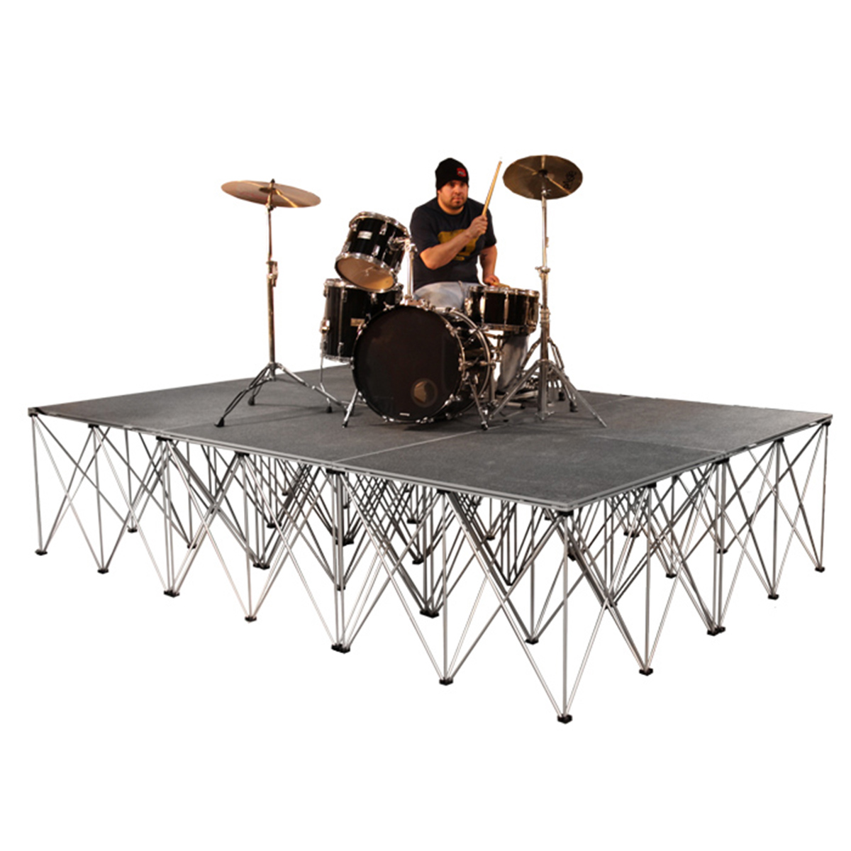 Drum Riser Platforms With Collapsible Risers - 8'L x 12'D x 32"H ...