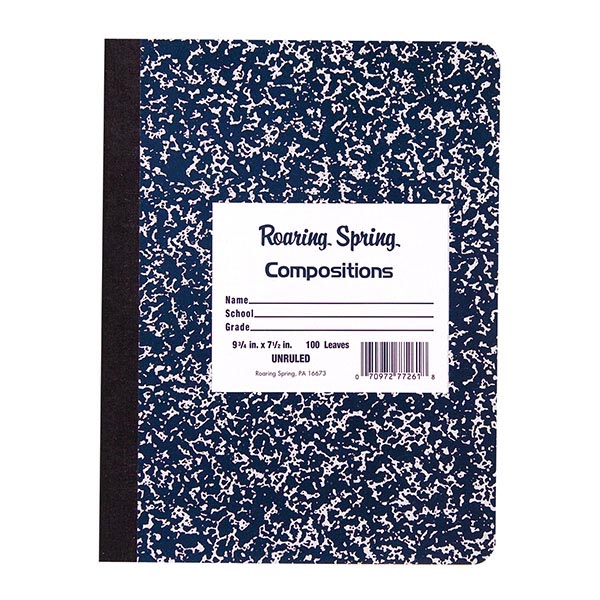 Blue Marble Composition Notebook - Unruled - 100 Sheets - Case of 24 ...