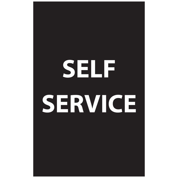 Acrylic Sign - Self Service | Schools In